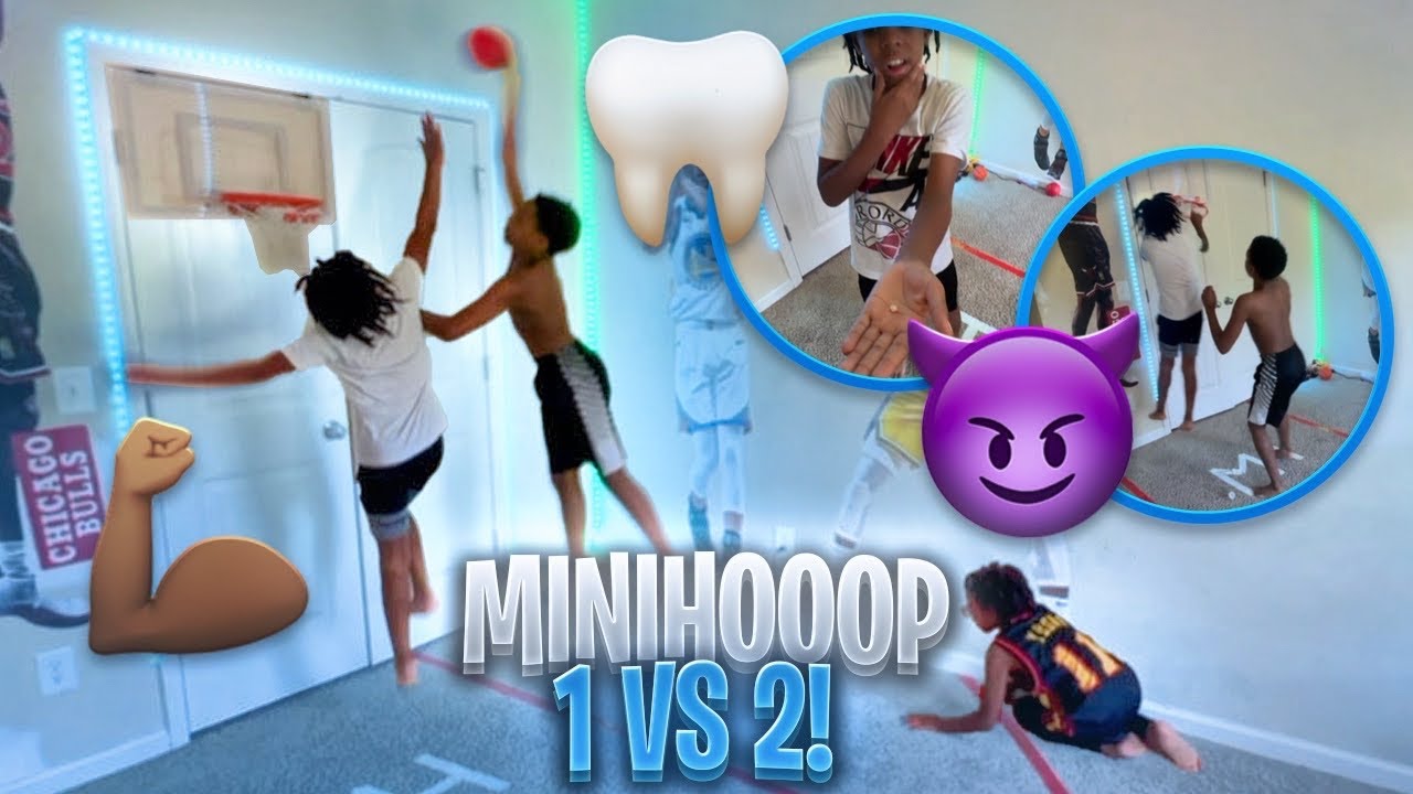 teeth KNOCKED OUT in mini hoop 1v2 🫣