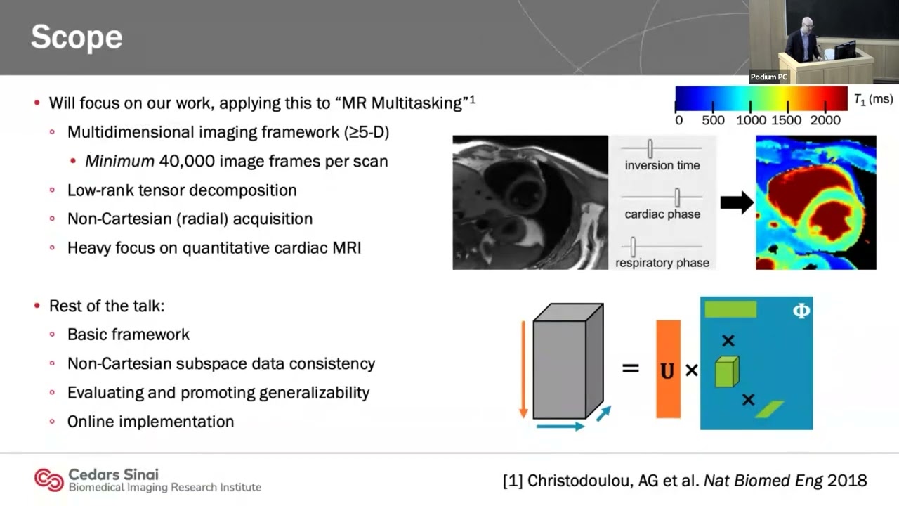 Deep subspace learning for dynamic MR image reconstruction