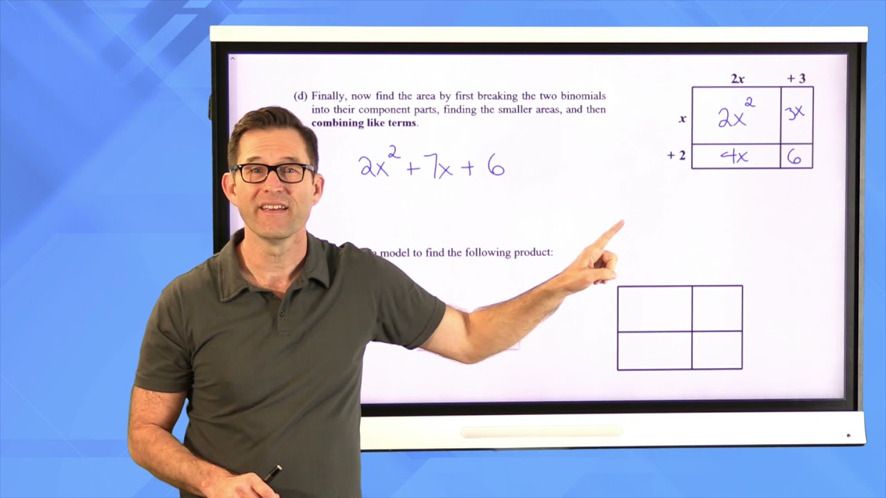 N-Gen Math Algebra I.Unit 1.Lesson 9.Multiplying Binomials Using Area Models