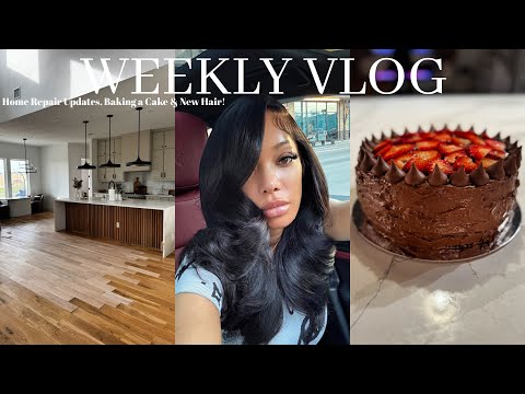 WEEKLY VLOG | He Ate My Hair! + We Made a Cake & Home Repair Updates