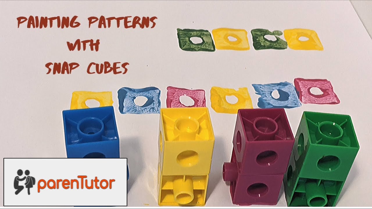 Creating patterns for kids with snap cubes stamps/ Hands on Maths Project for kids