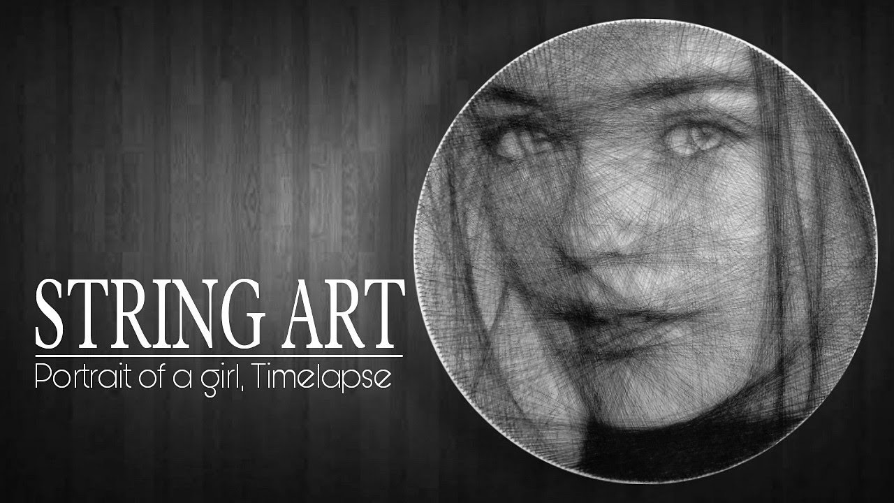 String Art Portrait Timelapse | Portrait Of a Girl | Thread Art | Kefi Tech| String Art
