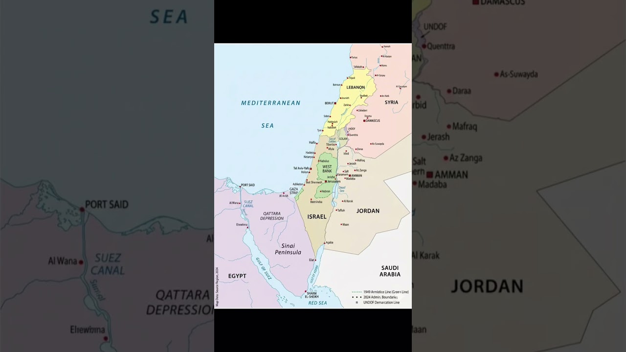 map of Israel 🇮🇱 | map of Lebanon | West Bank | Gaza Strip #mapseries #mapstudy