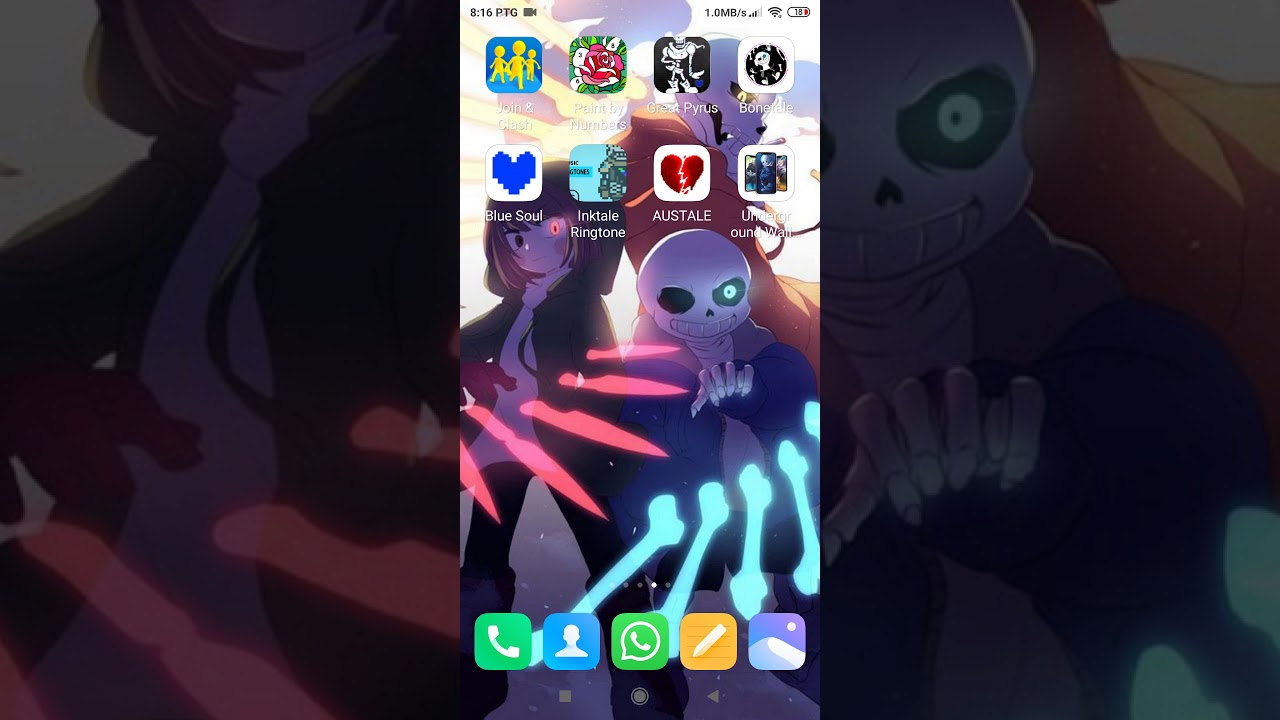 wallpaper sans and gaster
