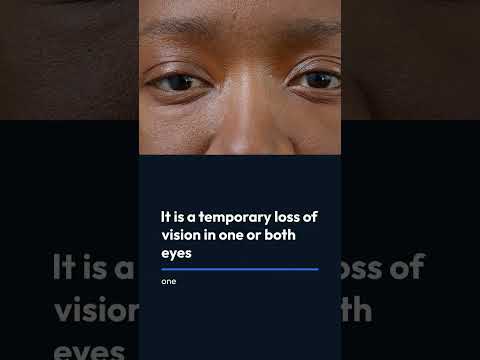What is Amaurosis fugax? #sight #mbbs #shorts (temporary #vision loss)