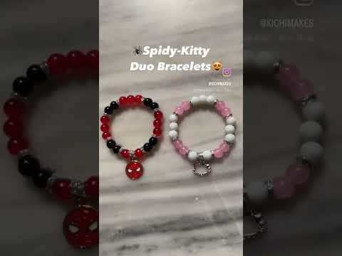Hello kitty and spiderman bracelet