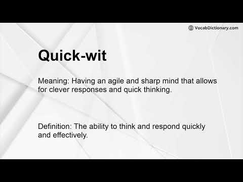 Quick-wit Meaning