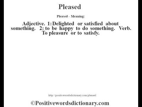 Pleased definition | Pleased meaning