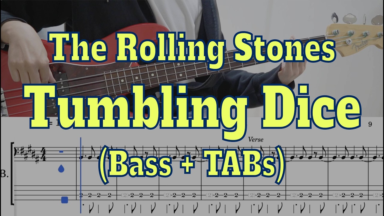 The Rolling Stones - Tumbling Dice | Bass cover + TAB
