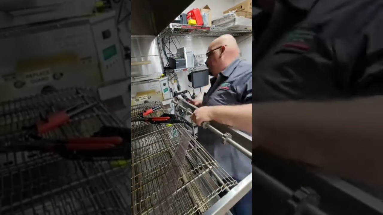 Bearing replacement on a conveyor oven. Full video on my channel