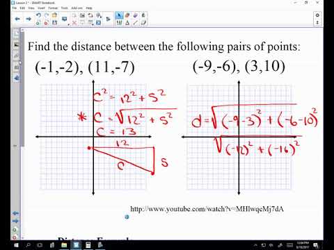 RT1 Lesson 3 distance formula and circle equations