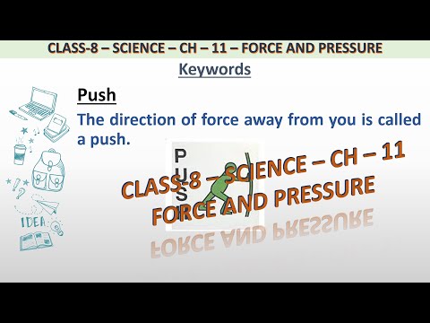 Definition of Push for class 8 science.