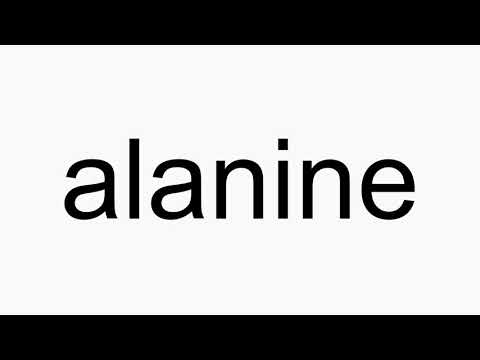 How to pronounce alanine