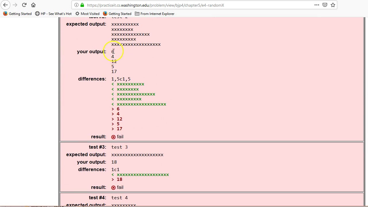 Building Java Programs Chapter 5 Exercise 5.4 randomX