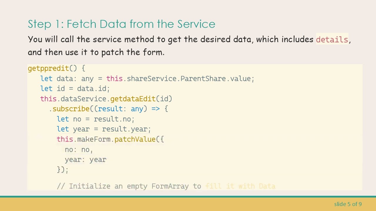 How to Patch Values in a Form Array using Angular Reactive Forms