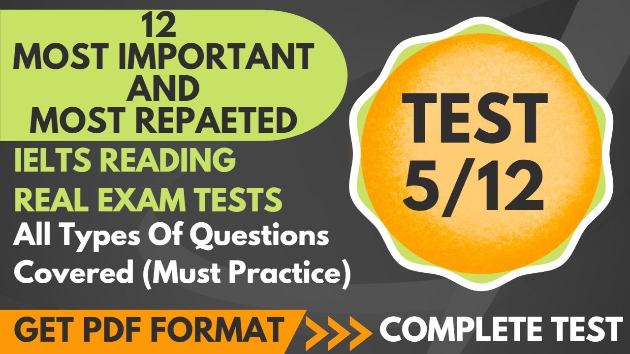 IELTS READING PRACTICE TEST 2022 WITH ANSWERS | TEST 5 | READING IELTS | 05/11/2022