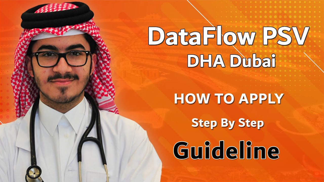 How to apply/register for DataFlow PSV application for DHA Dubai exam? |- Step by Step guidelines