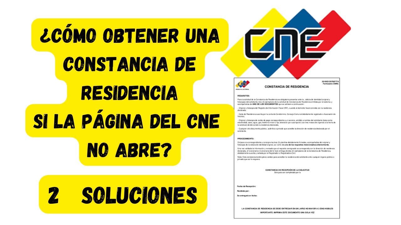 ¿Cómo obtener una Constancia de Residencia? 2 soluciones #venezuela