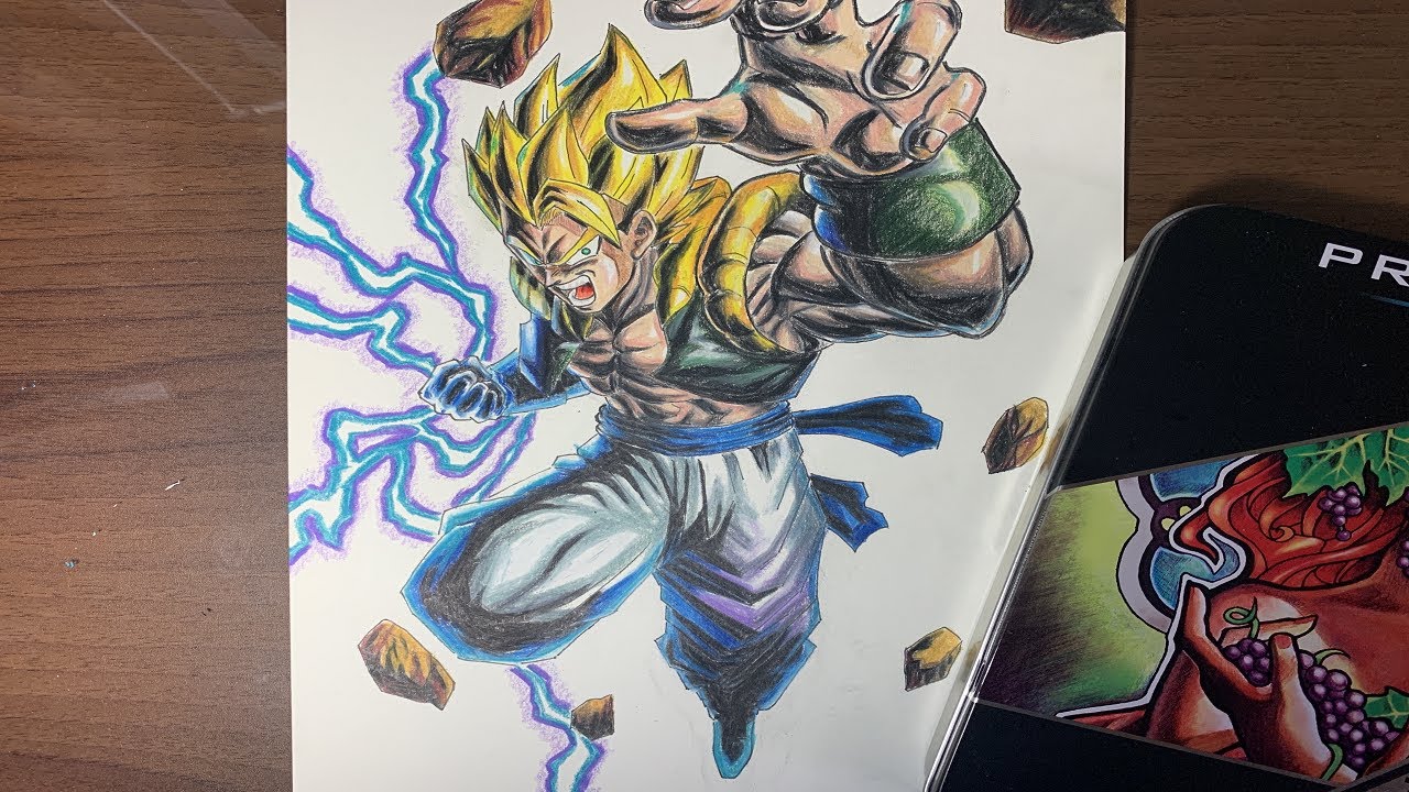 Drawing Gogeta★with colored pencils