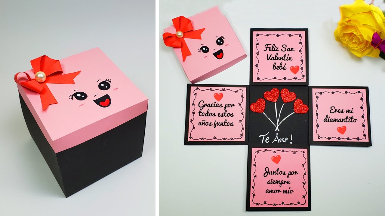 🎀Hermosa caja-tarjeta hecha a mano🎀😍Mother's Day Card Día de la mujer😘Valentine's Day  box card idea