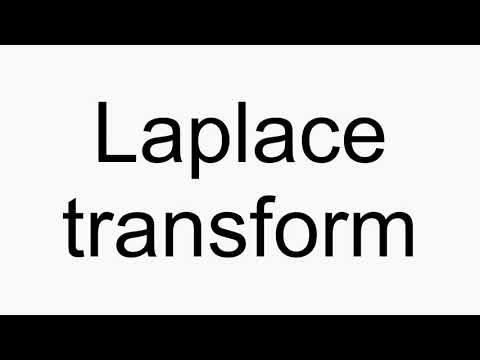 How to pronounce Laplace transform