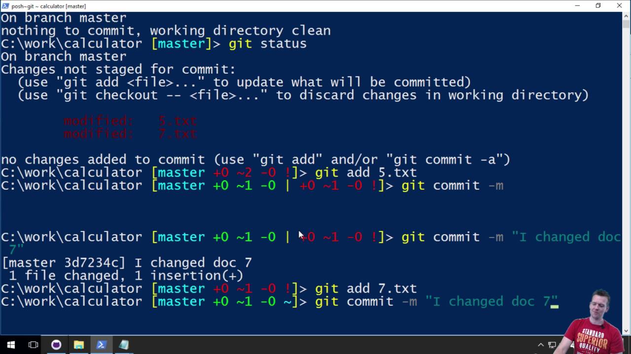 Modify files in the repository using Git ShellTerminal