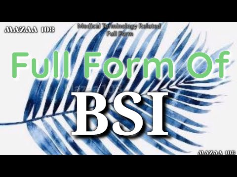 Full Form of BSI | BSI full form | Full Form BSI | BSI Stands for | BSI ka matlab | #BSI | BSI Means