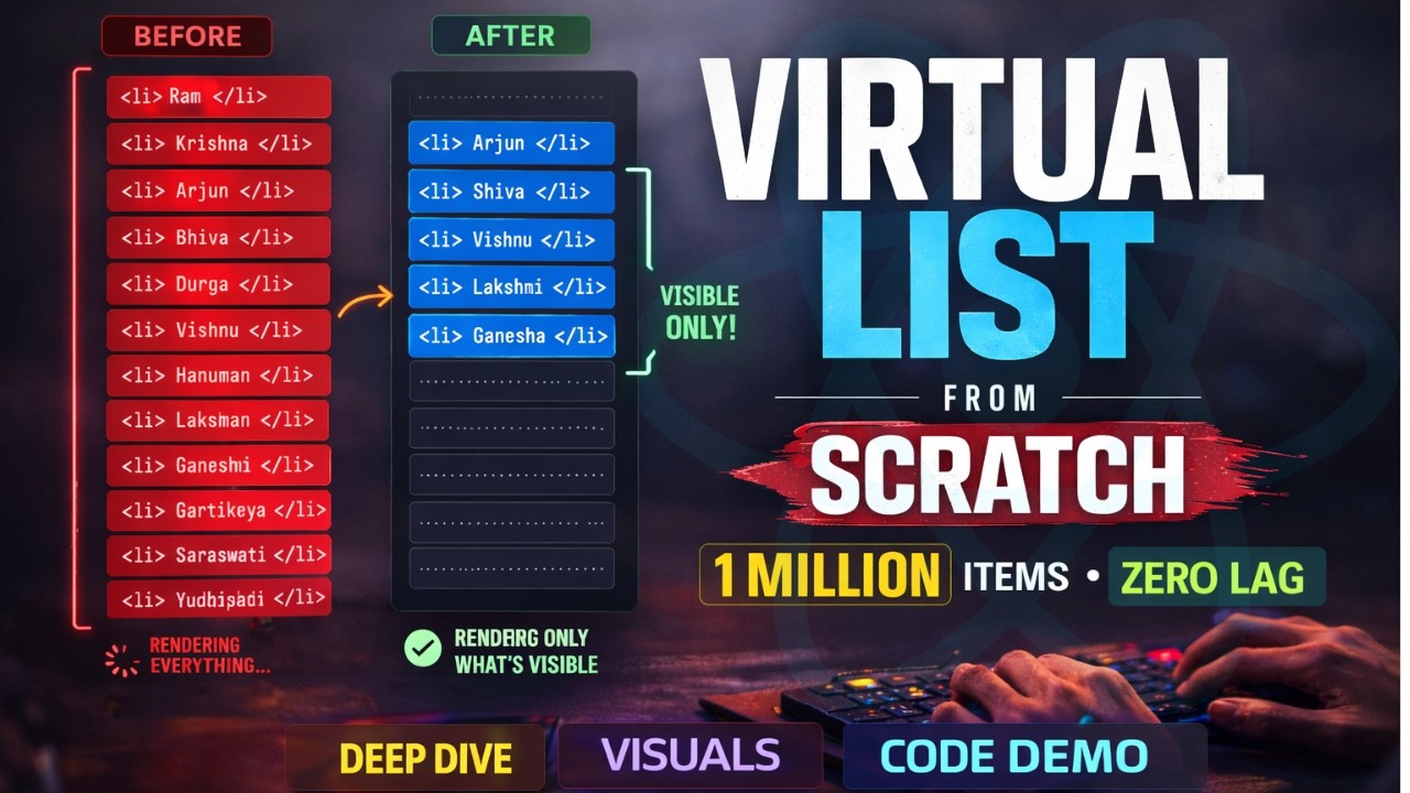 React Virtualized List from Scratch — Render 10,000+ Items with Zero Lag