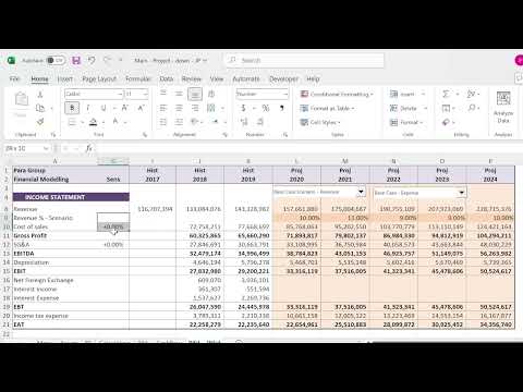Scenario tool for financial modeling