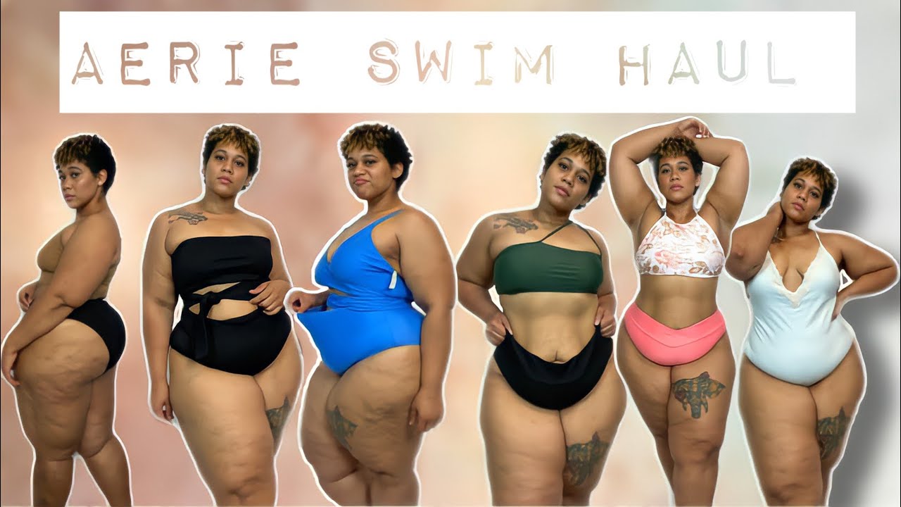 Curvy (plus size) Aerie Swimsuit Haul