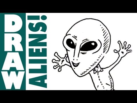 How to draw Cartoon Aliens - Spoken Tutorial