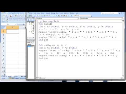 Excel VBA Topic 4.2 - Variable Scope and Variable Lifetime