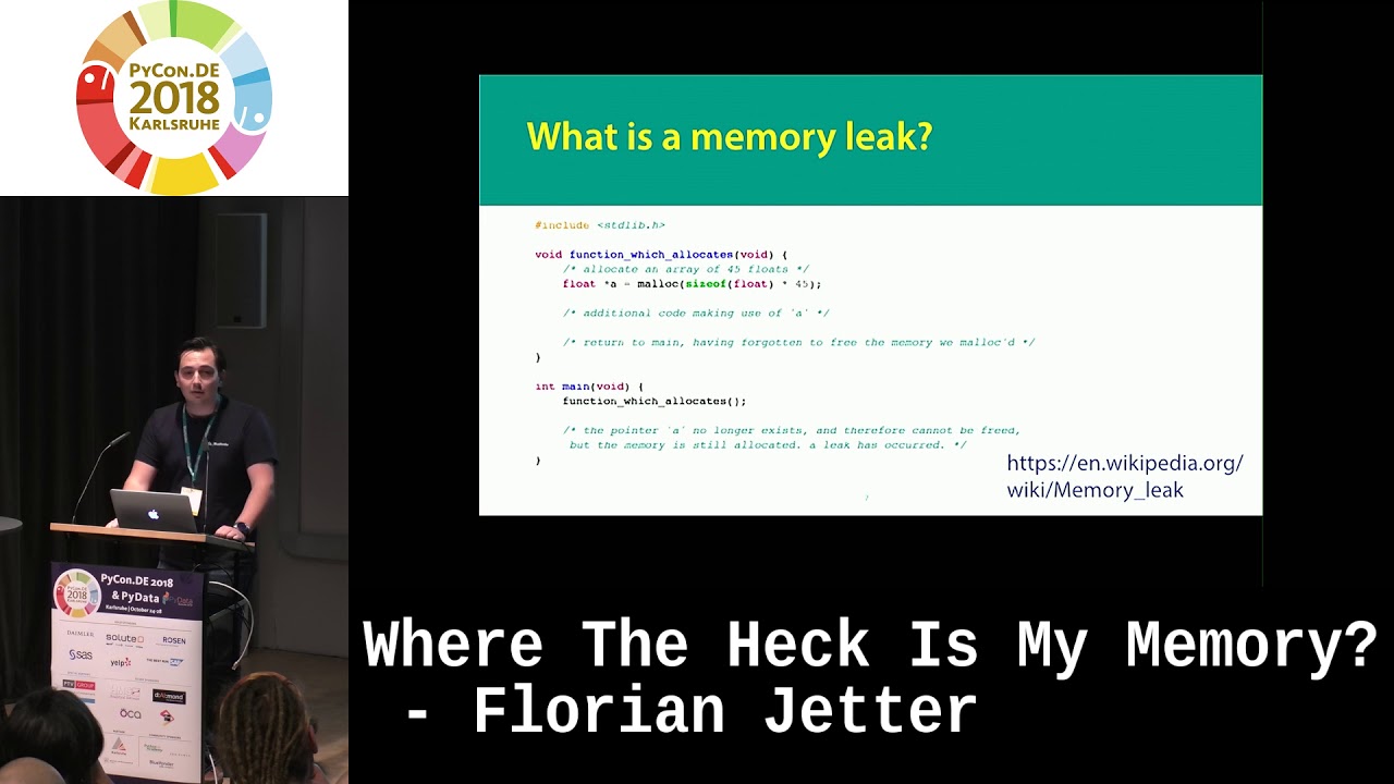 PyCon.DE 2018: Where The Heck Is My Memory? - Florian Jetter