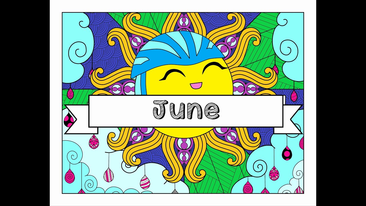 June Sports and Summer Themed Printable Coloring Pages & Journal Planner Pages