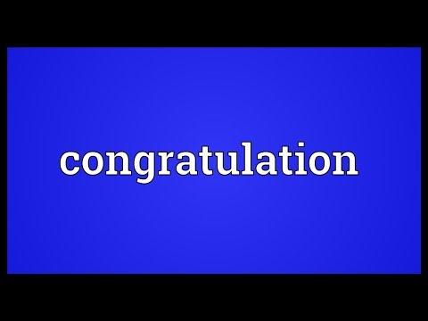 Congratulation Meaning