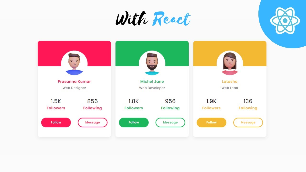 Card UI Design With React