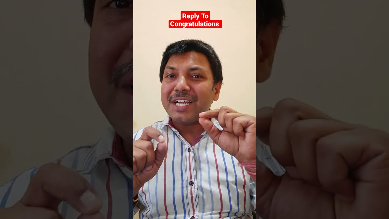 Reply To Congratulations #EasyEnglish #Shorts