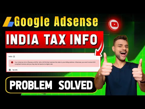 India Tax Information Google Adsense कैसे भरे? | India Tax Info Google Adsense Problem Solved