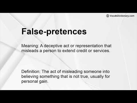 False-pretences Meaning
