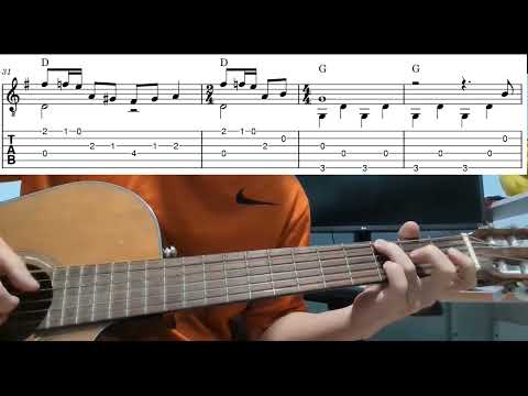So Long, Farewell (The Sound Of Music) - Easy Fingerstyle Guitar Playthrough Tutorial With Tabs