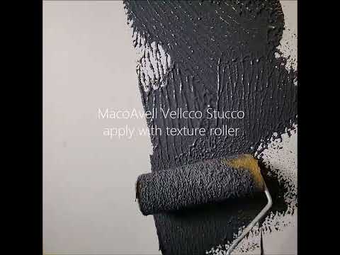 Cement texture wall design with texture roller [MacoAvell Vellcco Stucco]