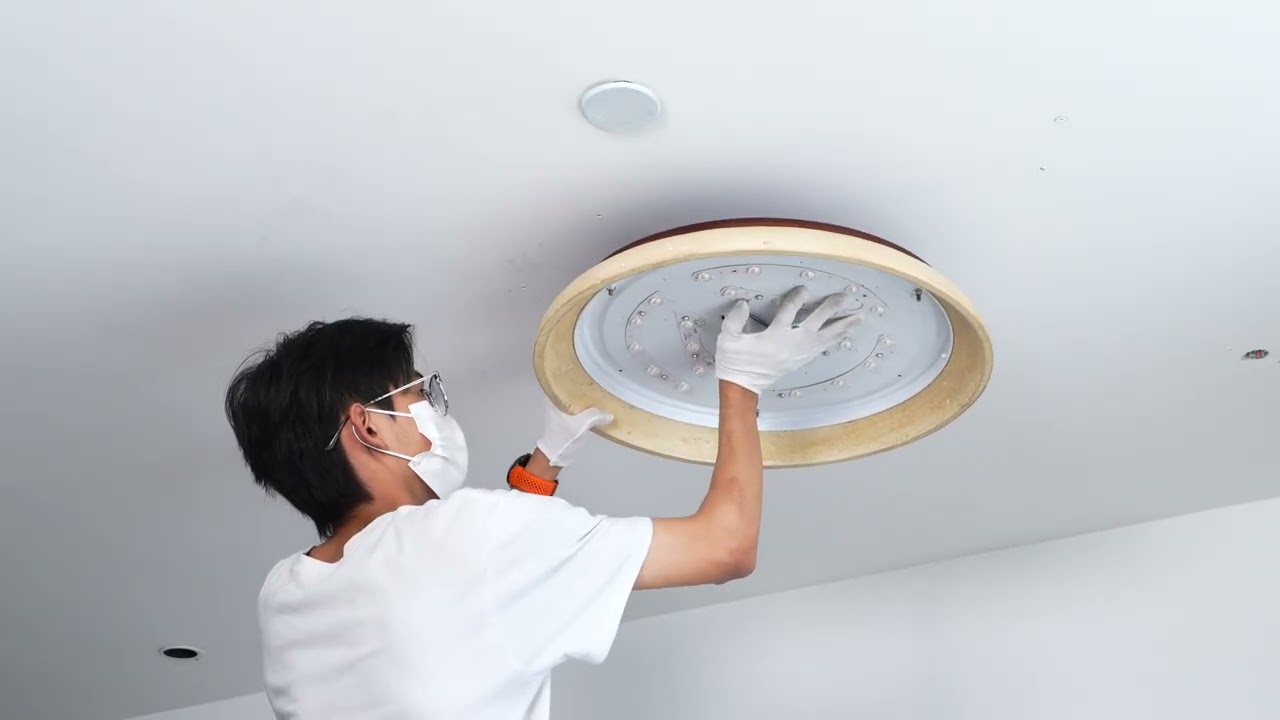 Piedra Travertine Ceiling Light Installation video
