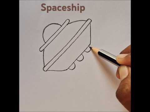 spaceship๐ธ drawing || easy spaceship drawing for the kids #drawing #shorts