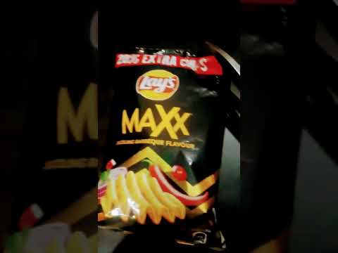 Wlcm back guys. It's "MAXX lays sizzling barbeque flavour. It's taste is good. So you try it. πππ