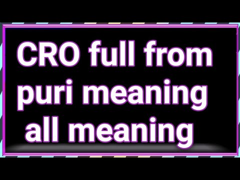 cro ka full form ।। cro ka full form meaning ।।cro ka all full form