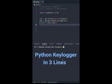 Create Simple Keylogger Using Python & keyboard Module
