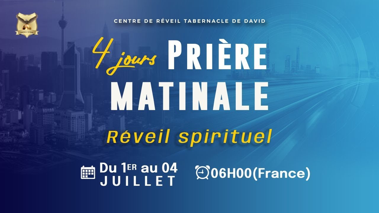 PRIERE MATINALE PROPHETIQUE | 01-07-2024