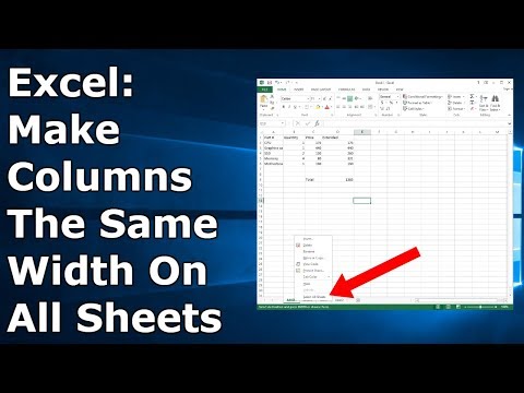 How To Make Columns The Same Size In Excel