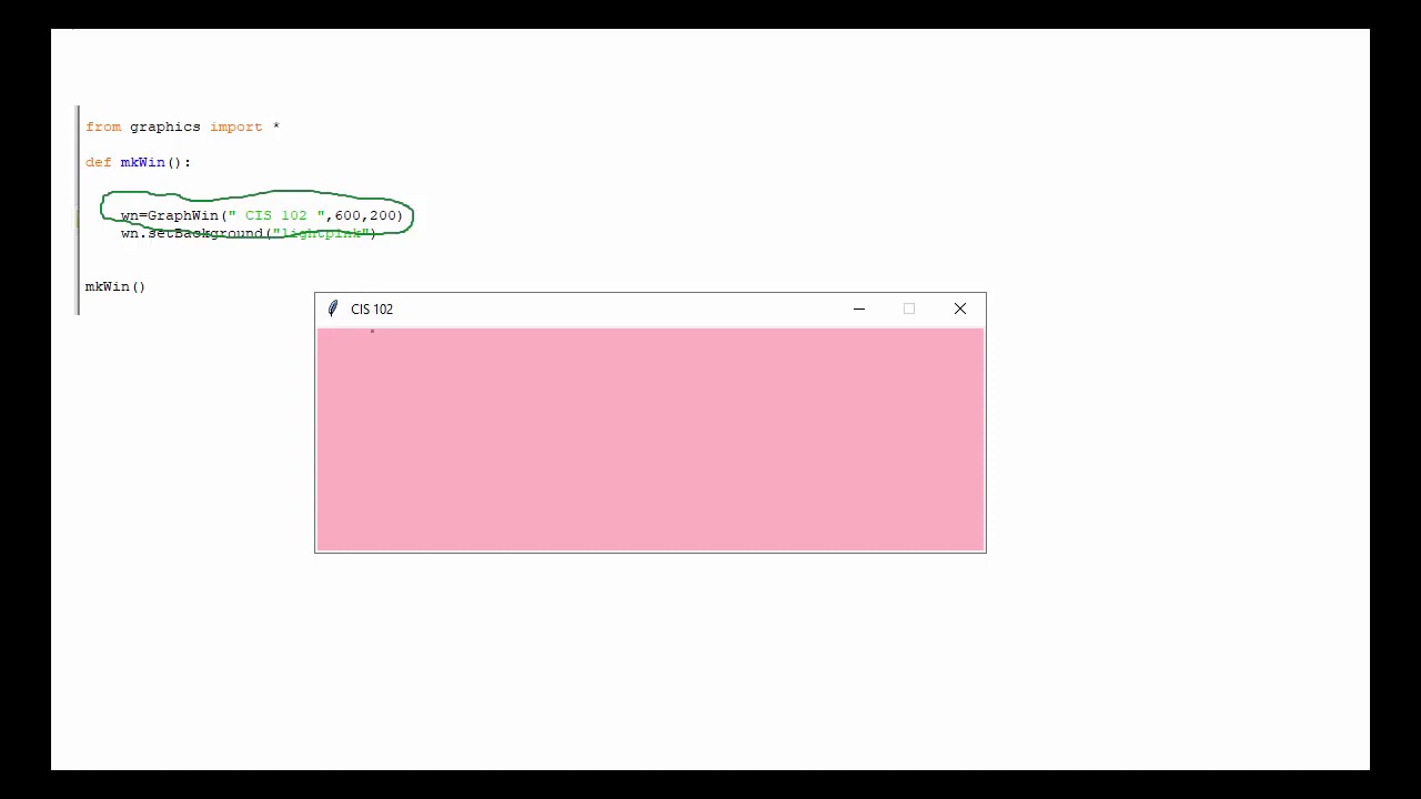 GraphWin - Sample Python Code