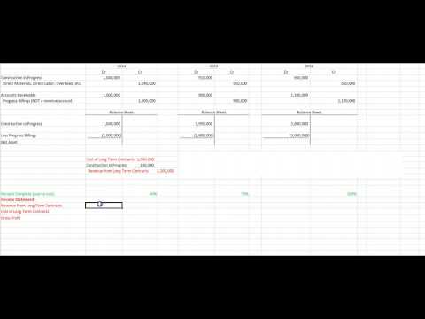 Journal Entries - Percentage Completion Method